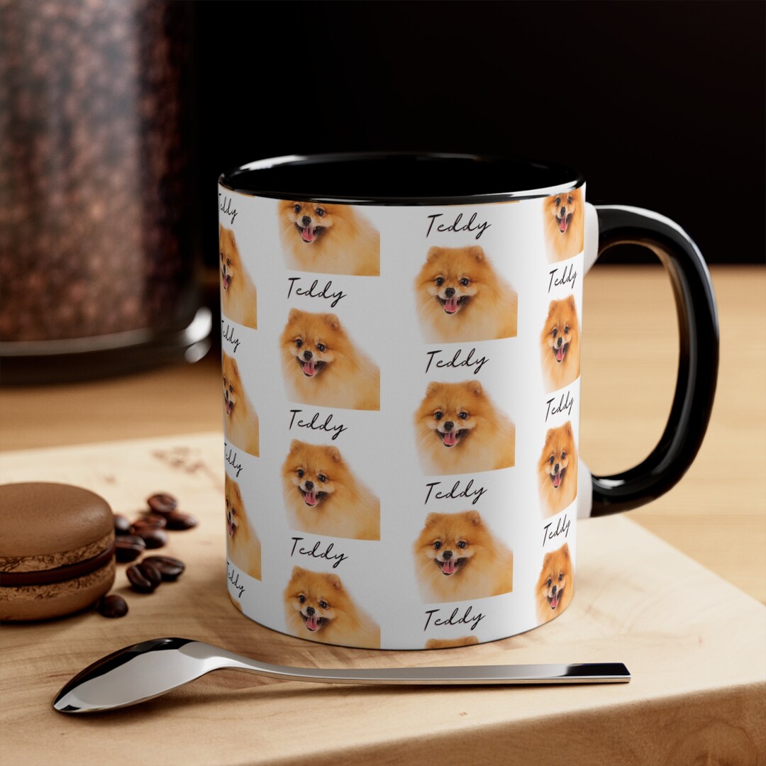 Custom Dog Face Mug Personalized, Dog Face Pattern Mug, Multiple Dog ...