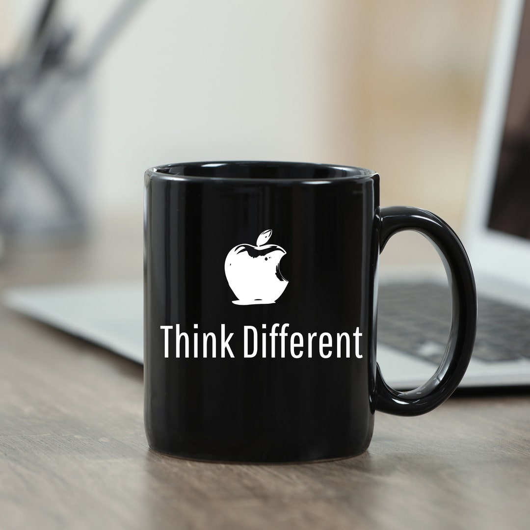 Think Different Apple Computer Ceramic Mug, Apple Logo Inspired Mug ...