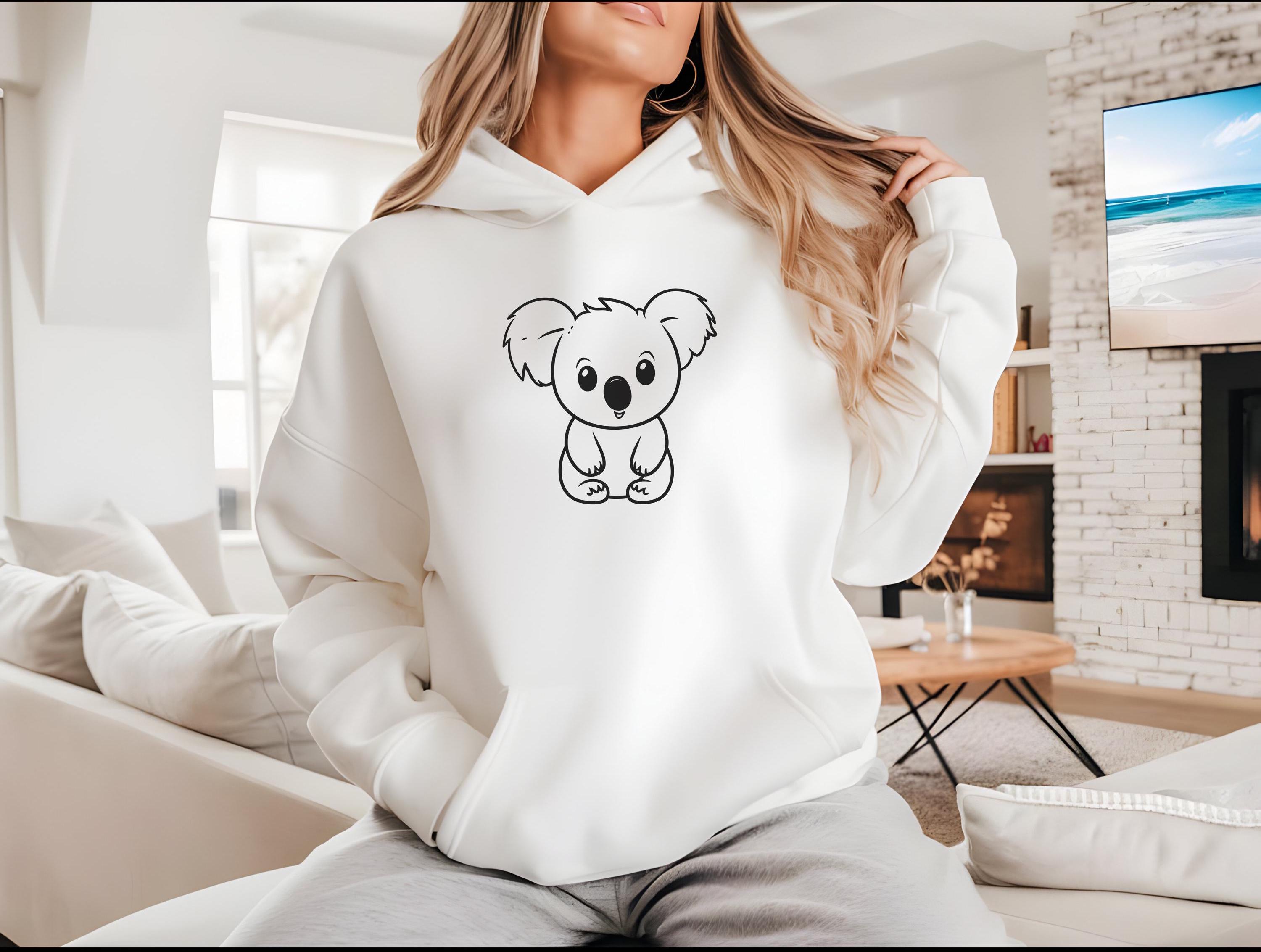 Koala Hoodie,koala Gifts,pocket Koala Hoodie,koala Bear Shirt,cute ...