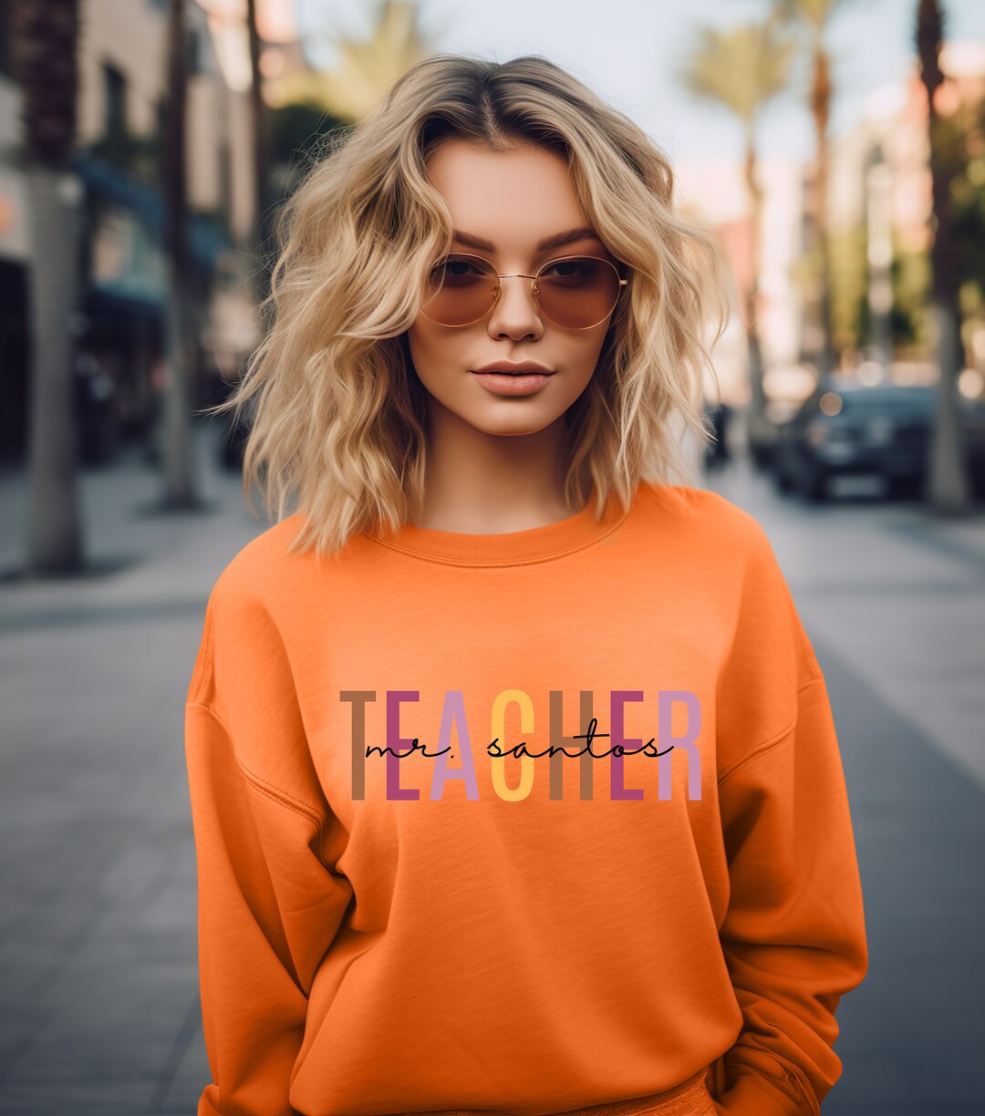 Custom Teacher Last Name Sweatshirt Teacher Last Name Sweatshirt