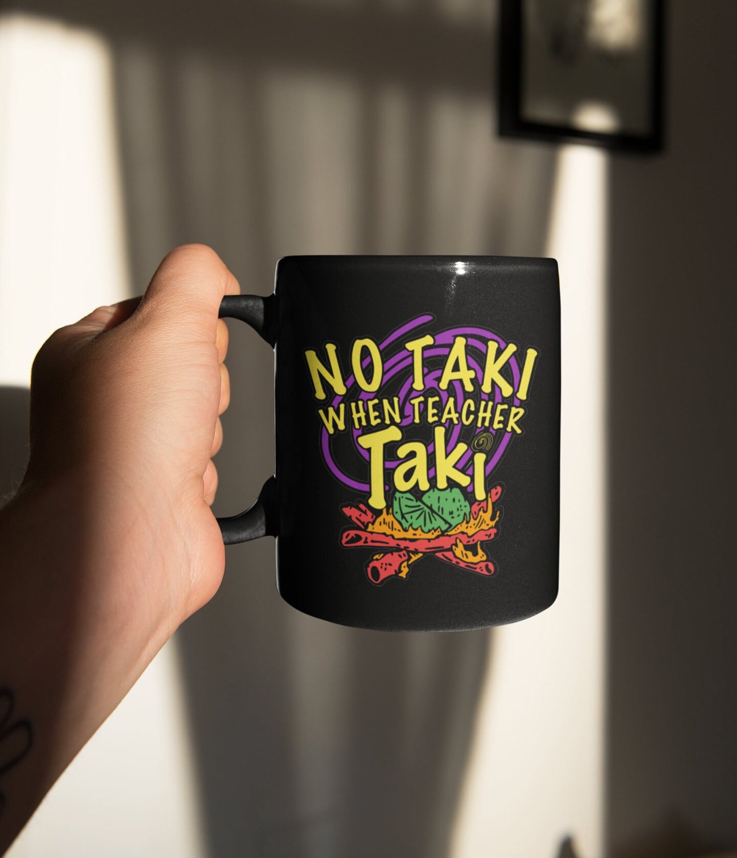 No Taki When Teacher Taki, Funny Teacher Mug, Teacher Appreciation Gift ...