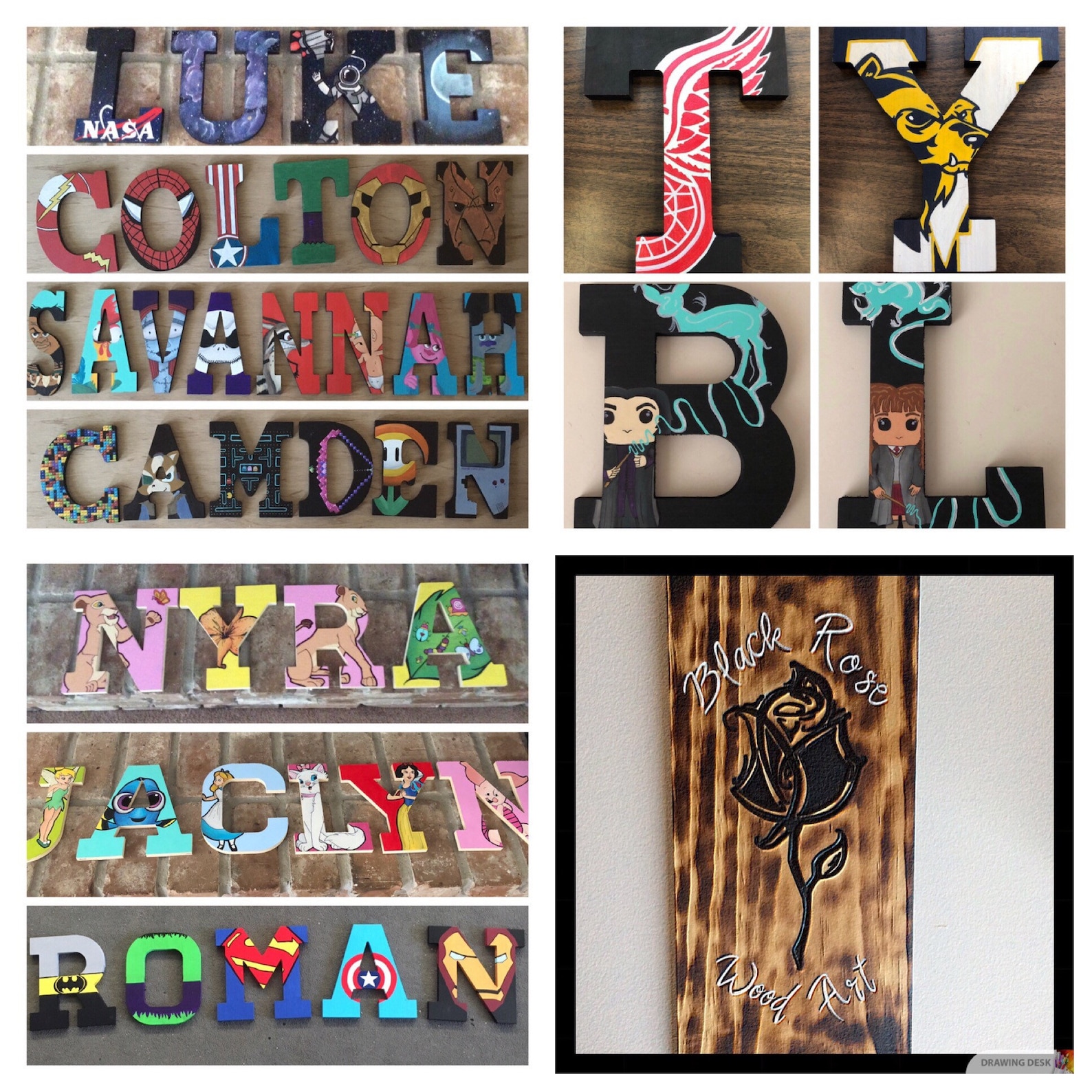 Custom Hand Painted Wall Letters - Etsy