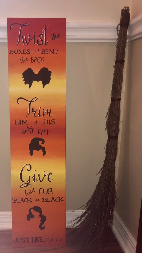 Hocus Pocus twist the Bones Welcome Sign | Etsy
