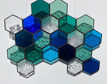 Stained Glass Hexagon - Etsy