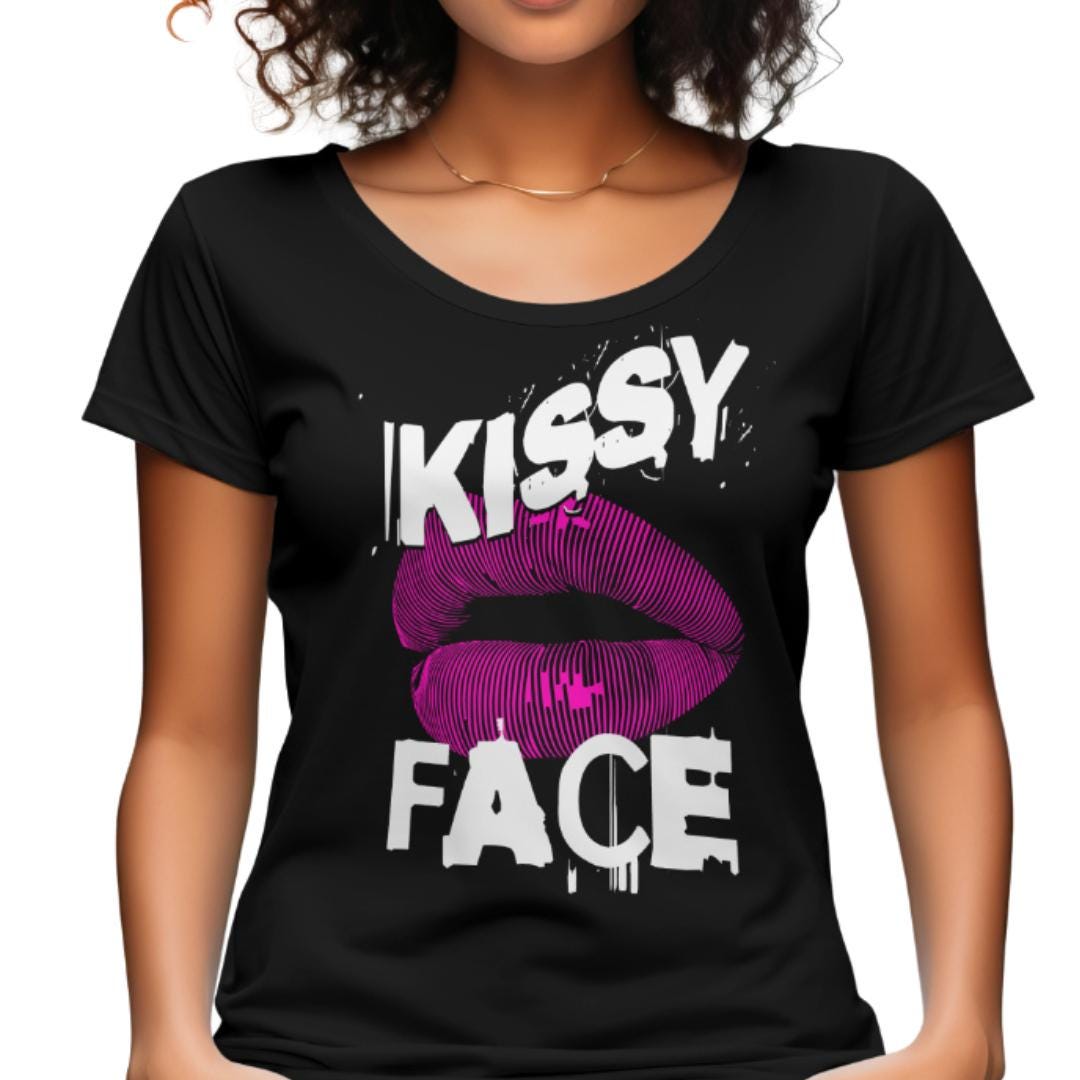 Kissy Face PNG Shirt Design | Lips Kiss Face | Pink Lips | Kissy Face ...