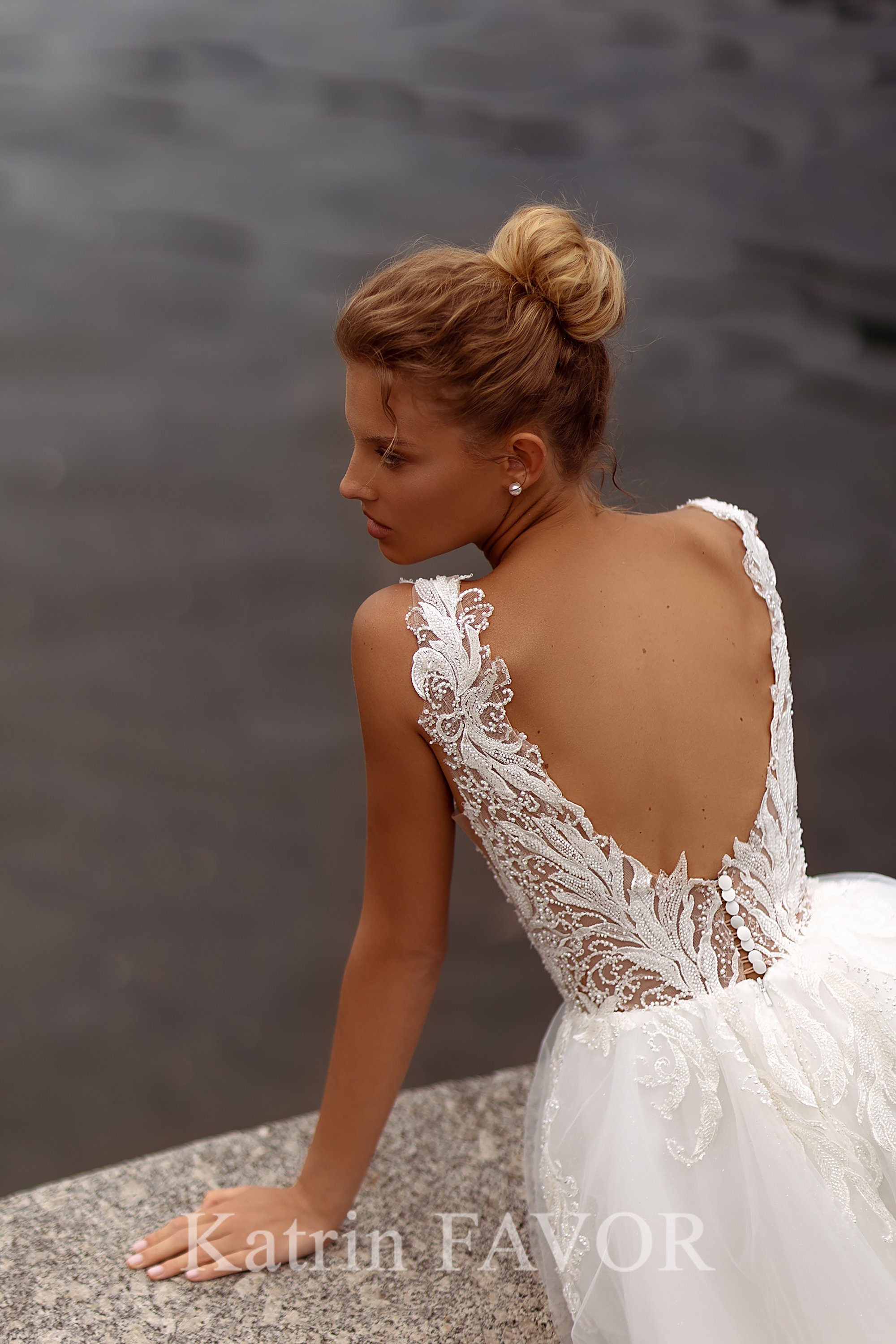 Open Low Back Wedding Dress