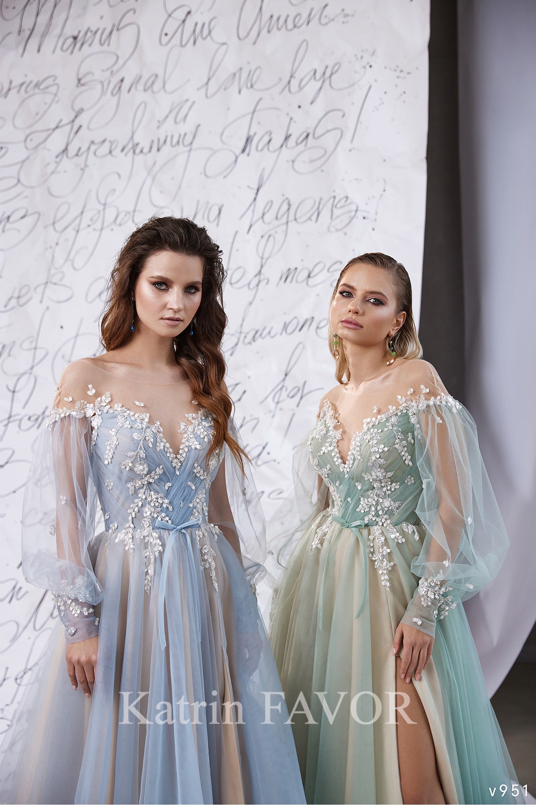Fairy Prom Dress Tulle Dress Women Floral Fairycore Dress Sage - Etsy