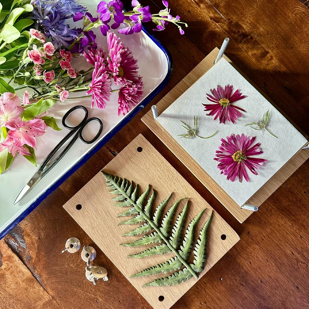 Solid Wood Flower Press · Handmade Heirloom Quality · Botanical Flower ...