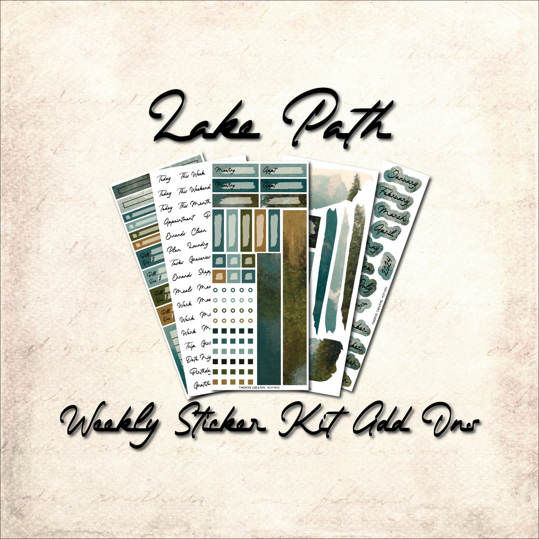 Lake Path Weekly Sticker Kit Add Ons · Undated A5 Planner Inserts ...