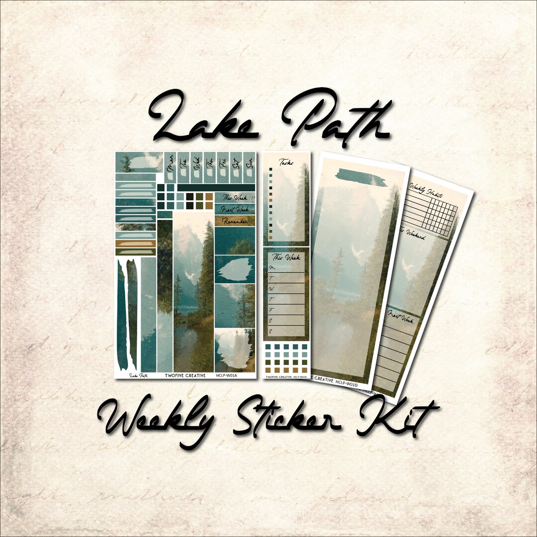Lake Path Weekly Sticker Kit · Undated A5 Planner Inserts · Deco ...