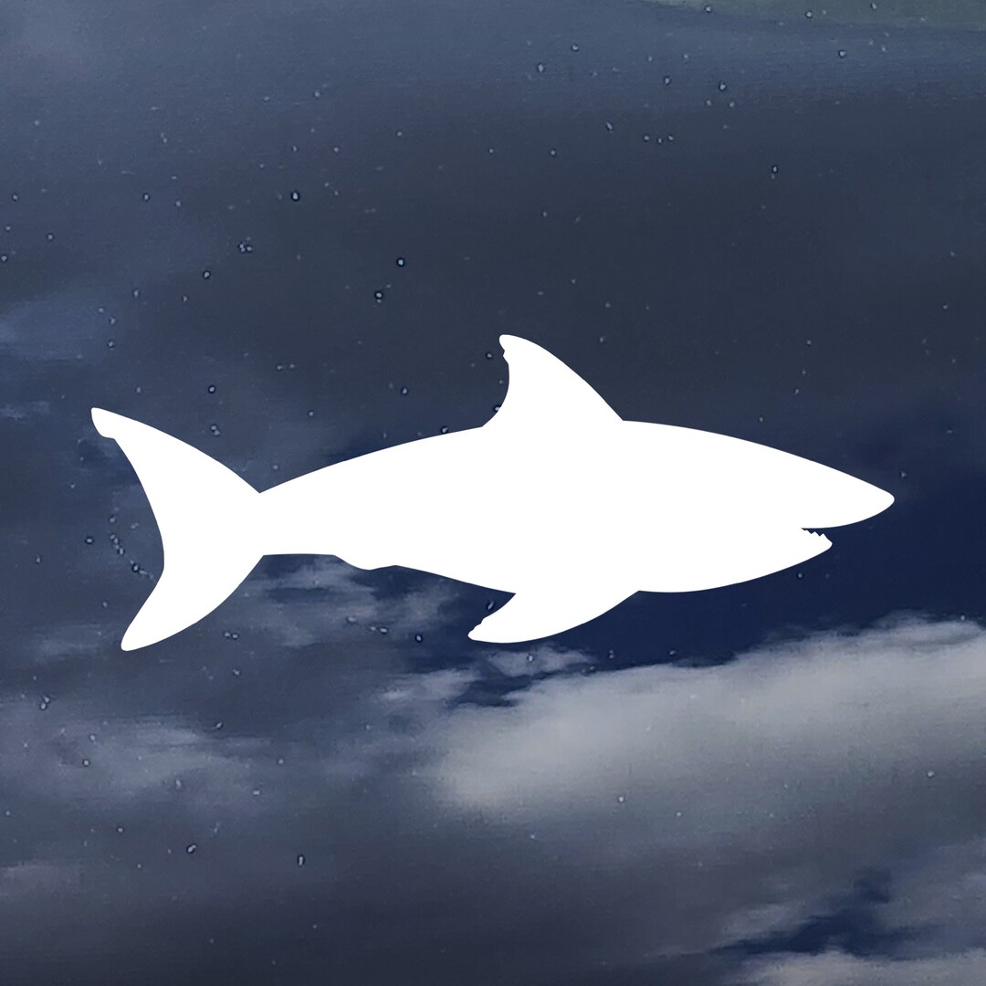 Great White Shark Vinyl Decal Car Window Sticker, MacBook Pro Vinyl ...