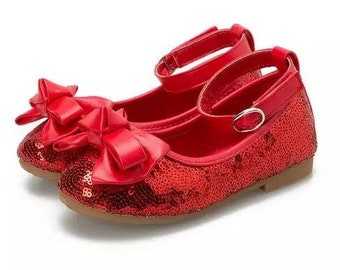 Red Sequin Shoes - Etsy