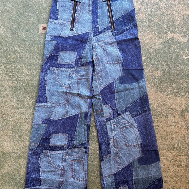 Patchwork Jeans - Etsy