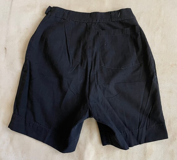 50s Black Side Zip Shorts - Gem