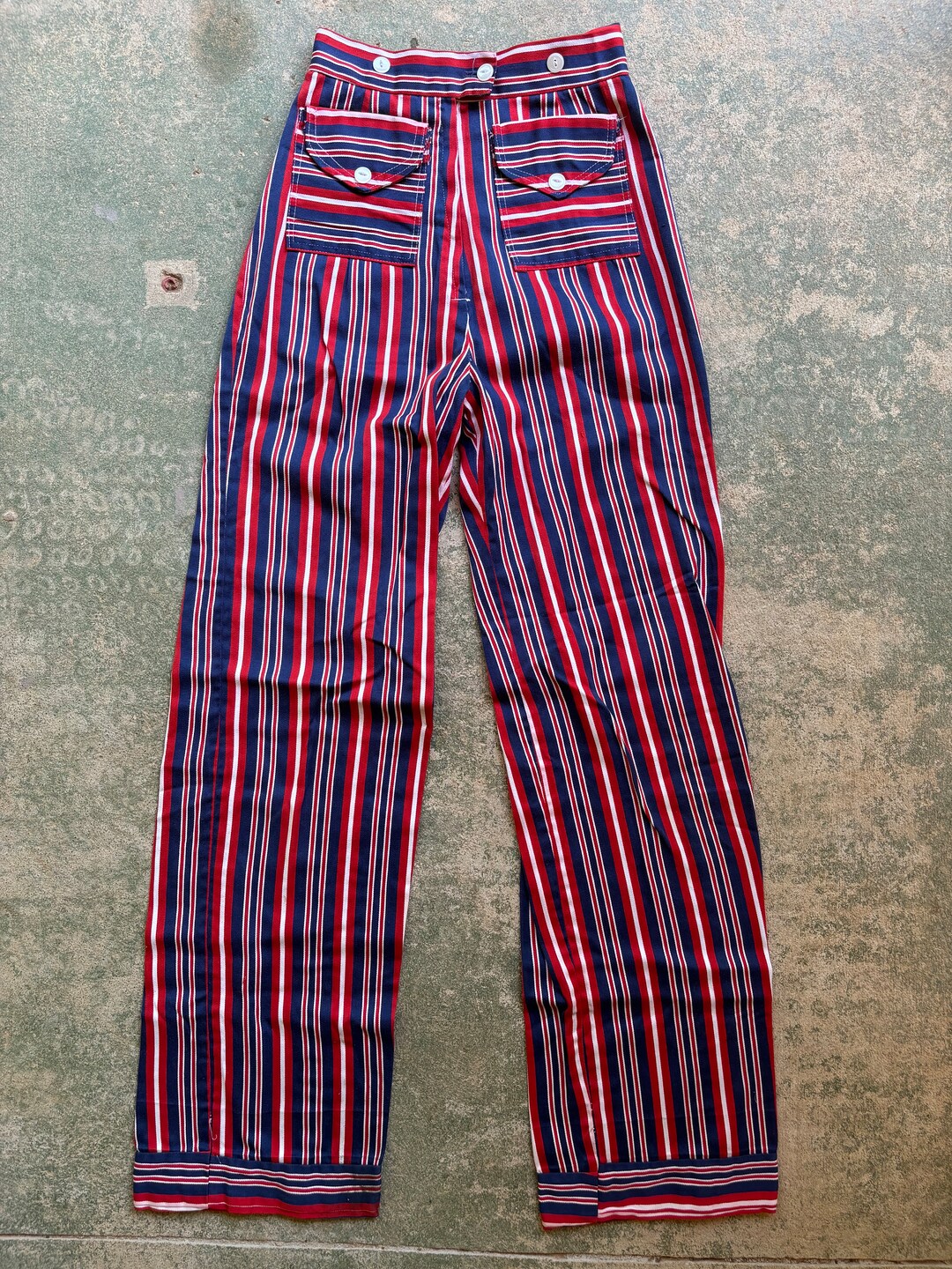 Red White and Blue Stripe Pants - Etsy