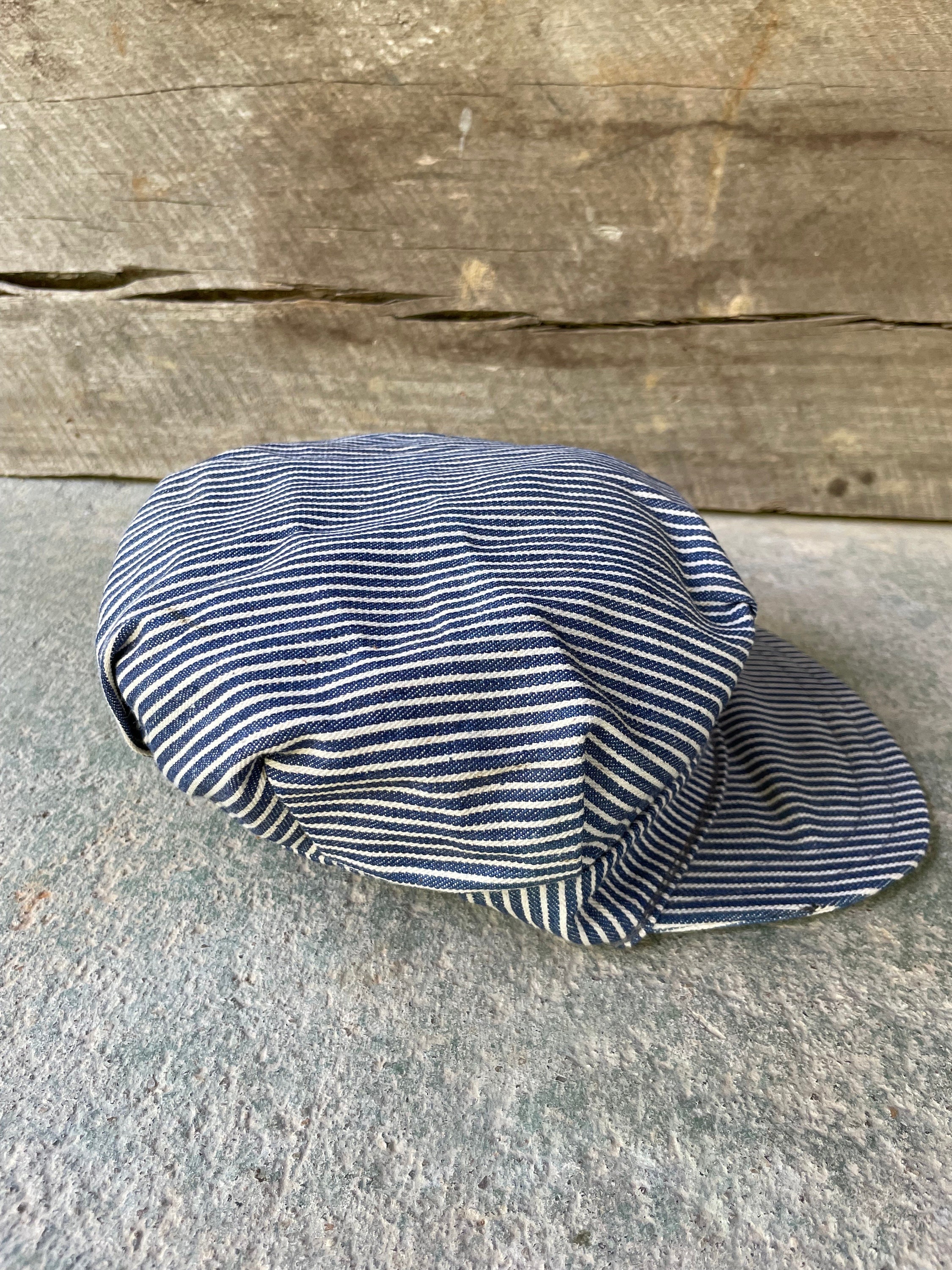 Hickory Stripe Engineer Hat - Etsy