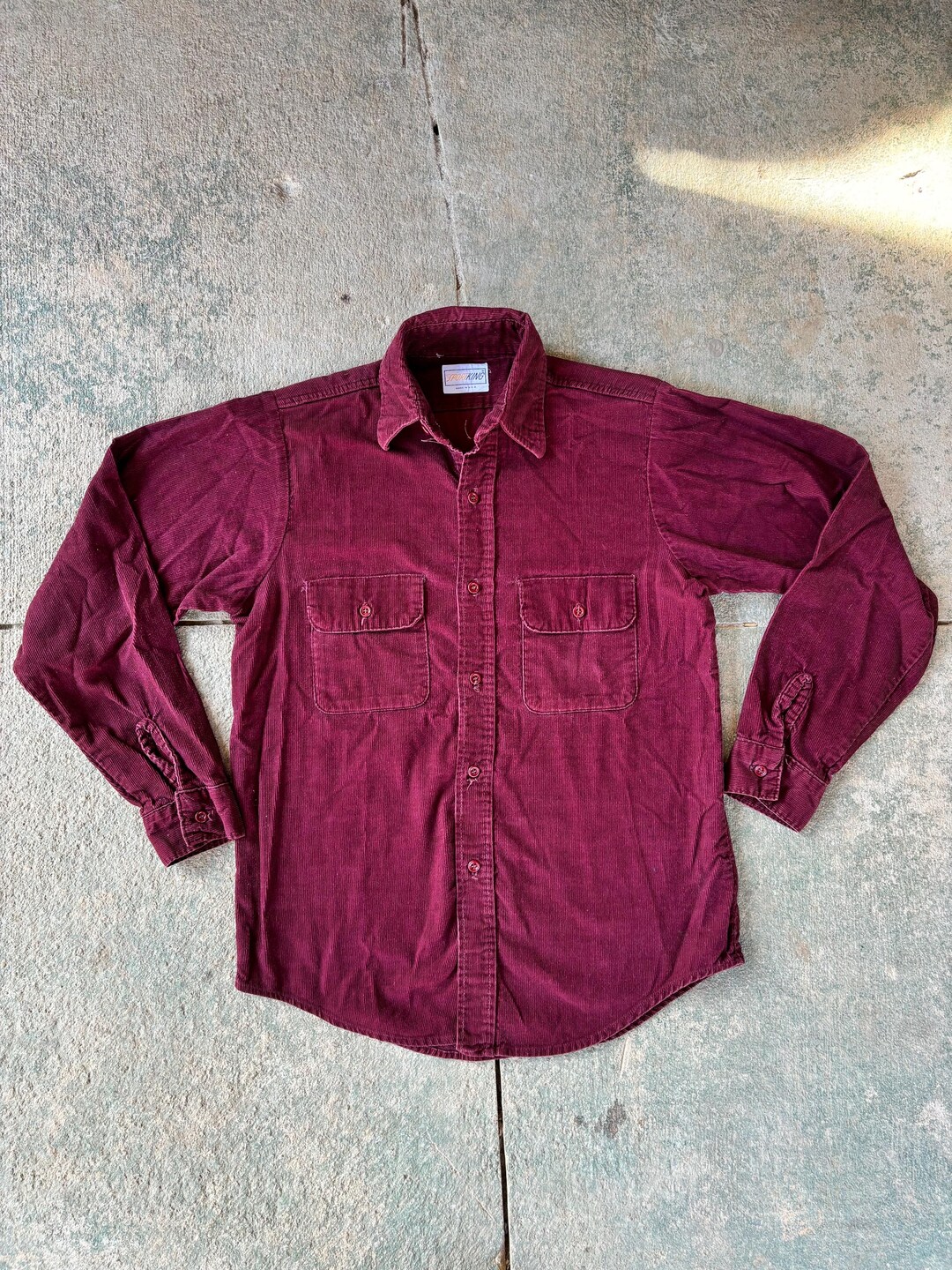Maroon Corduroy Button Up - Etsy