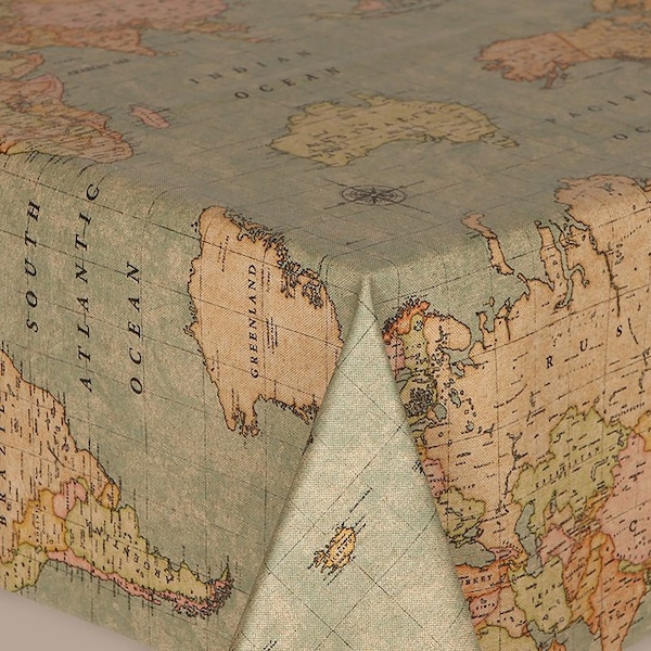 Map Tablecloth - Etsy