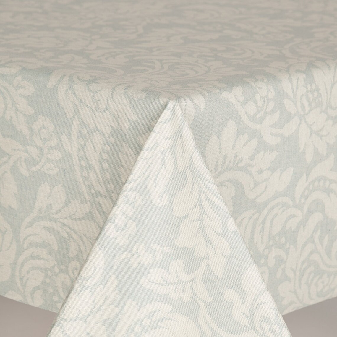 Classic Jacquard Damask Scrolls Oilcloth Tablecloth , Cotton Cloth With ...