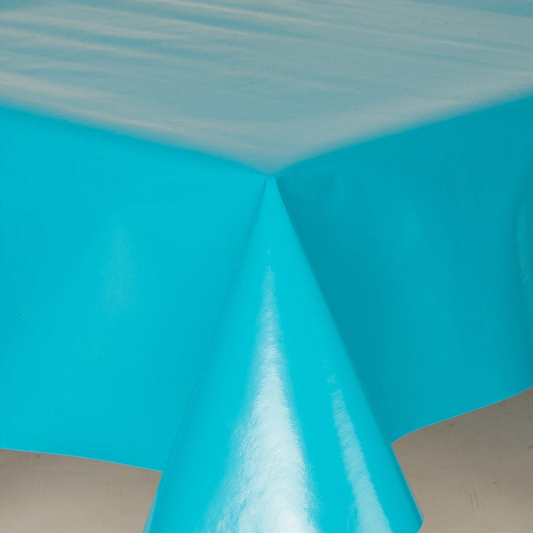 PVC Tablecloth Plain Electric Blue , Wipe Clean , Vinyl / Plastic Table ...