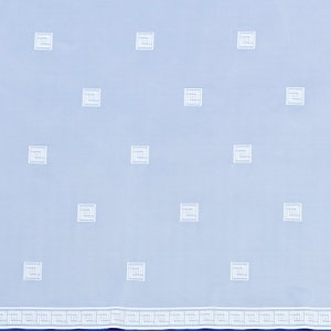 White Net Curtain Modern Squares Design With Detailed Border, Sold by ...