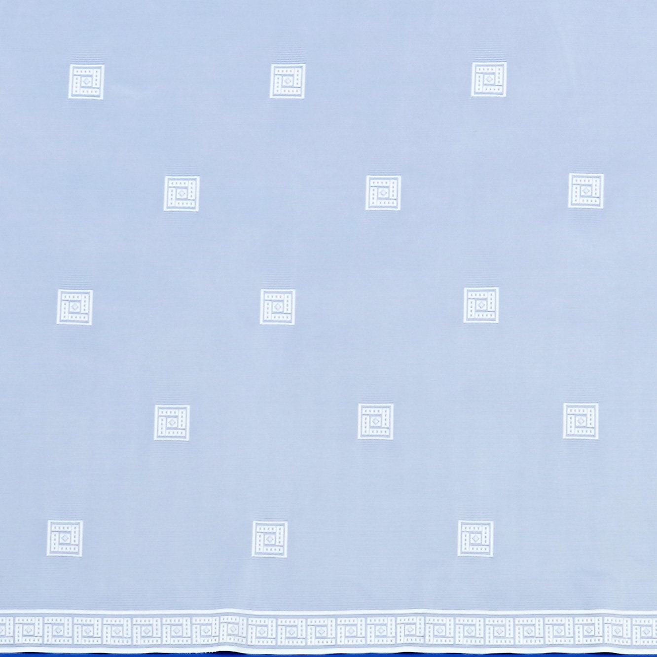 White Net Curtain Modern Squares Design With Detailed Border, Sold by ...