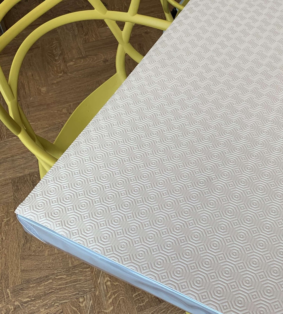 Latte Beige Heat Resistant Table Protector Felt Backed Wipe Clean Water ...