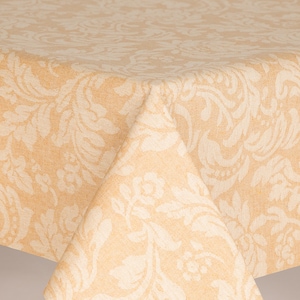 Classic Jacquard Damask Scrolls Oilcloth Tablecloth , Cotton Cloth With ...