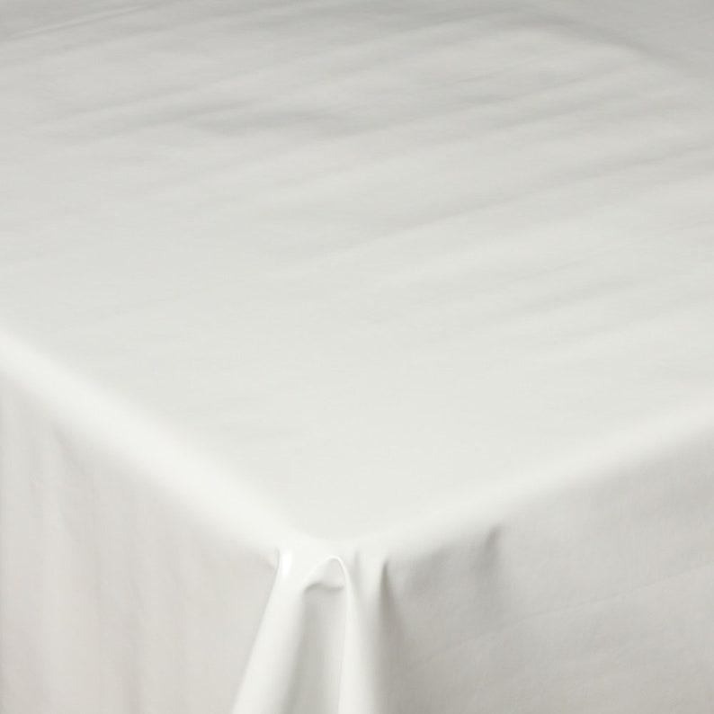 PVC Tablecloth Plain White , Wipe Clean , Vinyl / Plastic Table Cloth ...