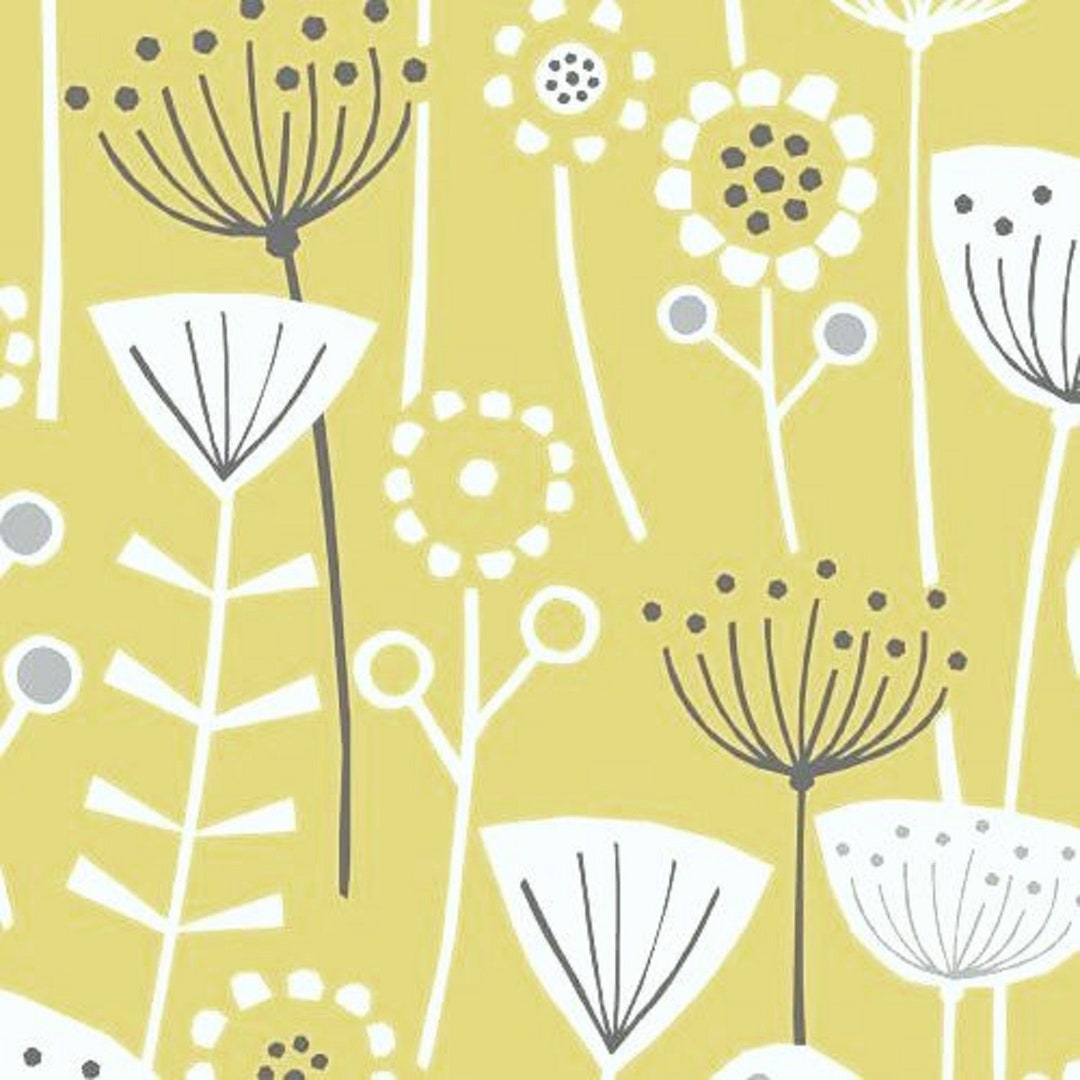 Bergen Ochre Ground Scandinavian Prints Oilcloth Tablecloth Cotton ...