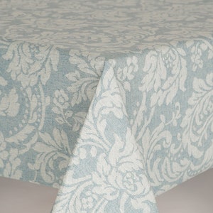 Classic Jacquard Damask Scrolls Oilcloth Tablecloth , Cotton Cloth With ...