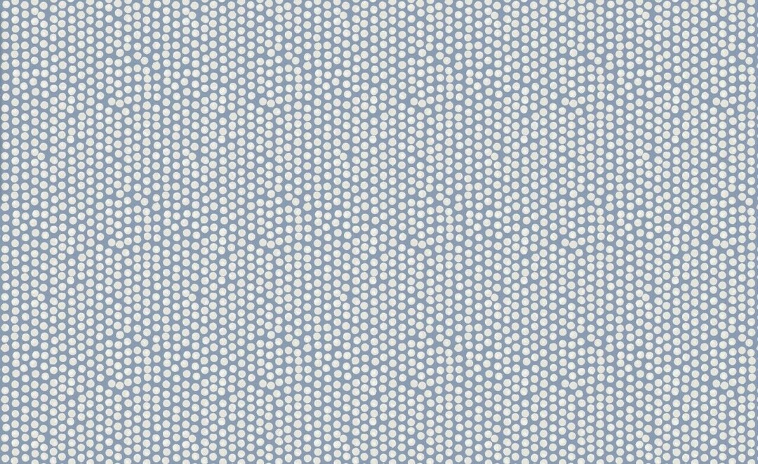Oilcloth Tablecloth Spotty Polkadots Light Blue and White, Wipe Clean ...