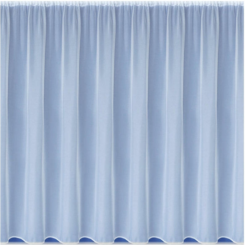 Traditional Plain White Lead Weighted Net Curtain Sold by the Metre in ...