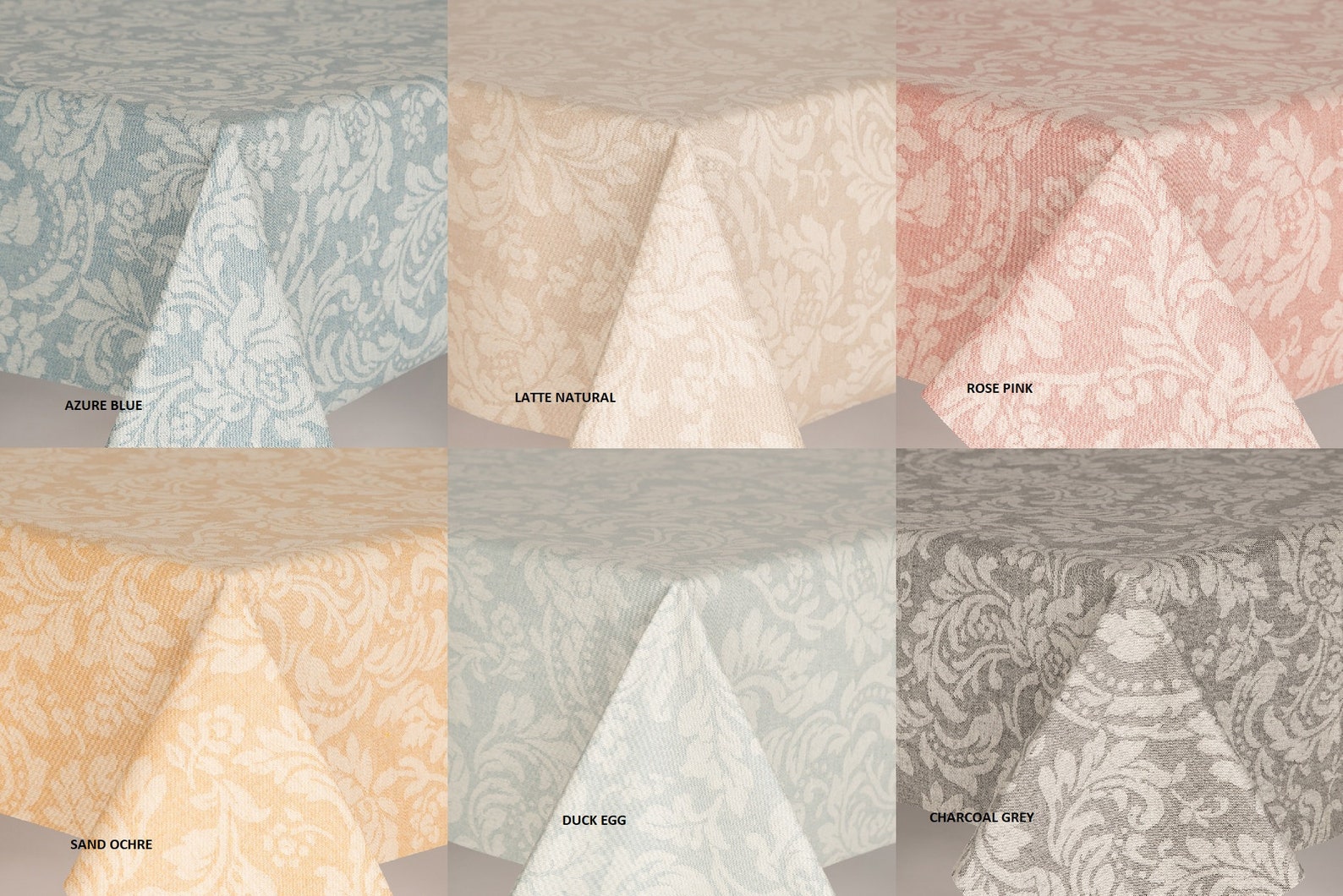 Classic Jacquard Damask Scrolls Oilcloth Tablecloth , Cotton Cloth With ...