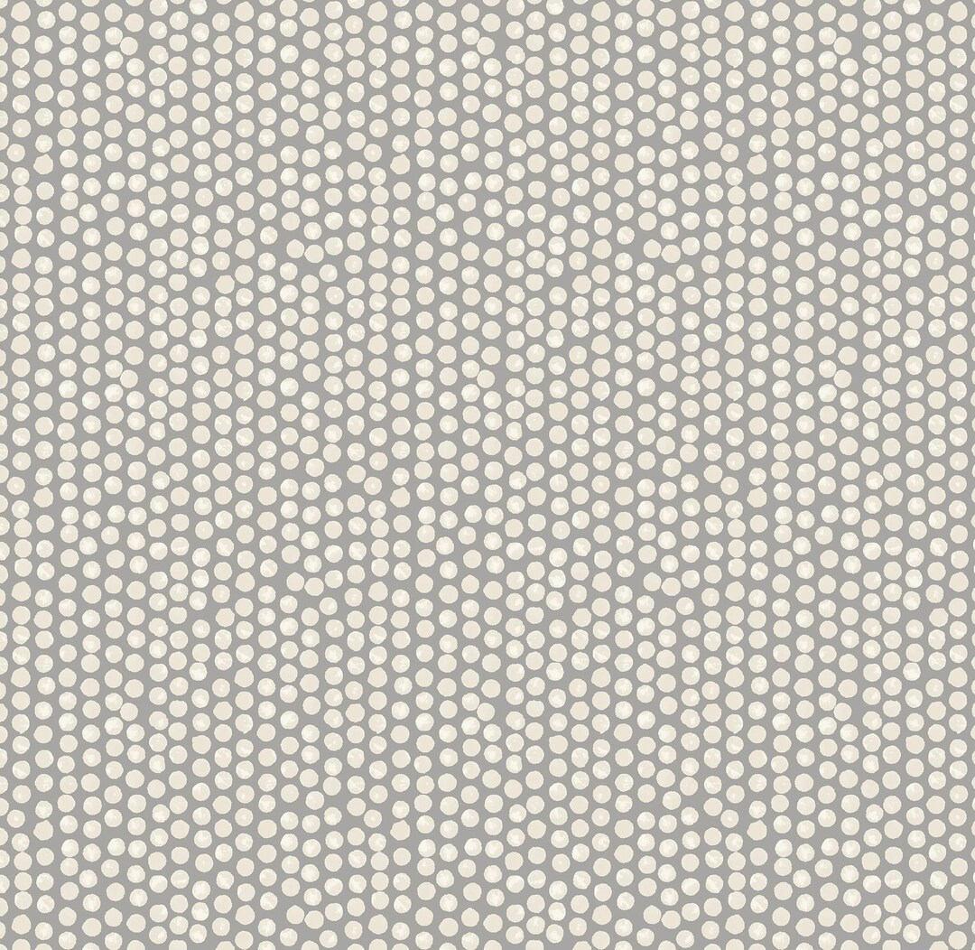 Oilcloth Tablecloth Spotty Polkadots Grey and White, Wipe Clean Cotton ...