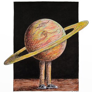Original Space Drawing, Funny Outer Space, Funny Alien Art, Trippy ...
