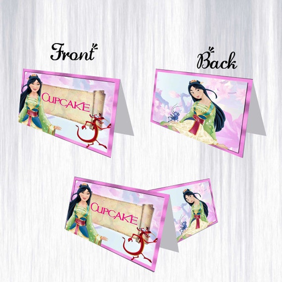 Paper & Party Supplies Mulan bottle label cupcake topper digital ...