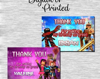 Roblox Thank You Card | Etsy