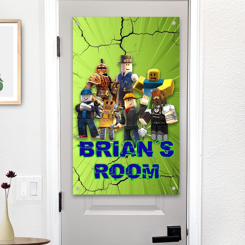 Roblox Door Sign Name Sign Nursery Kids Room Sign 1 - Etsy