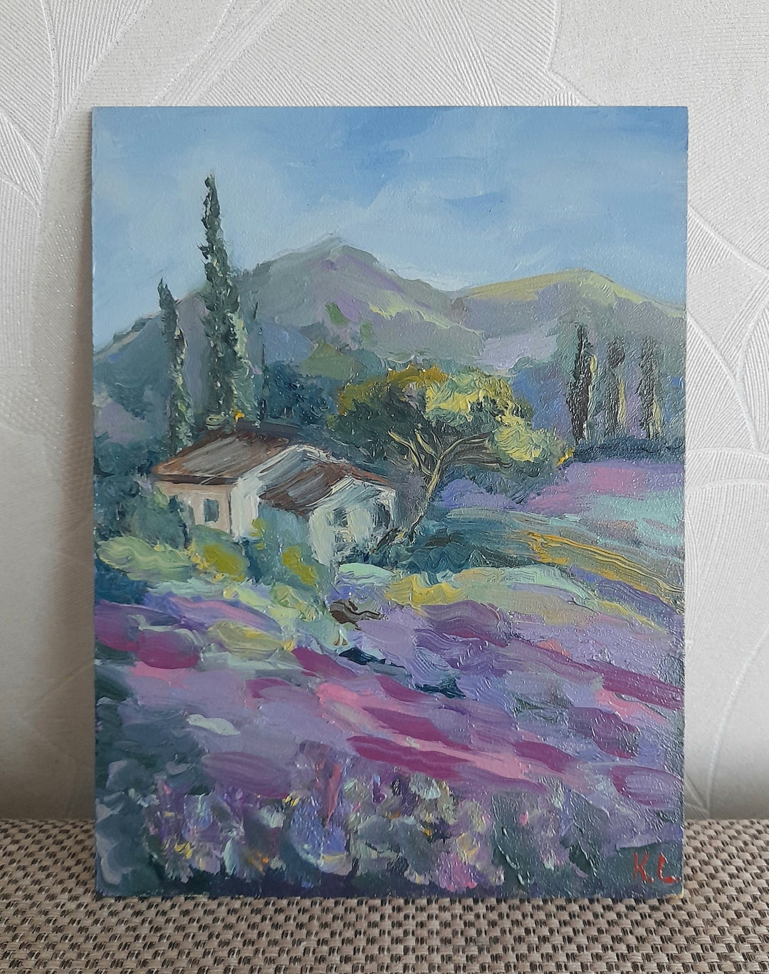 Provence Landscape Painting, Field Landscape Original Oil Painting ...