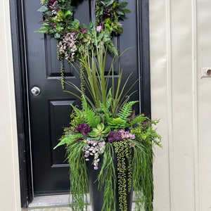 Faux Succulent Planter Drop In, Planters for Porch, Front Door Planters ...