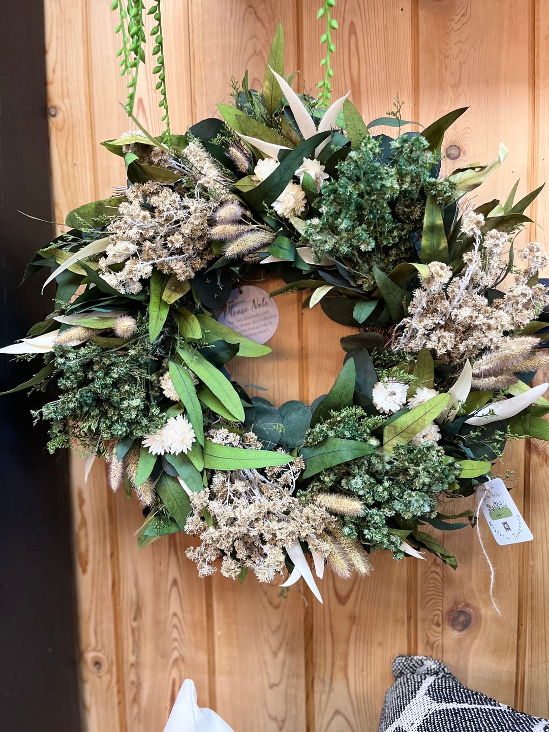 Dried Flower Wreath, Bohemian Wreath, Boho Wreath, Dried Grass Wreath ...