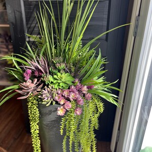 Faux Succulent Planter Drop In, Planters for Porch, Front Door Planters ...