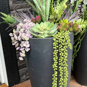 Faux Succulent Planter Drop In, Planters for Porch, Front Door Planters ...