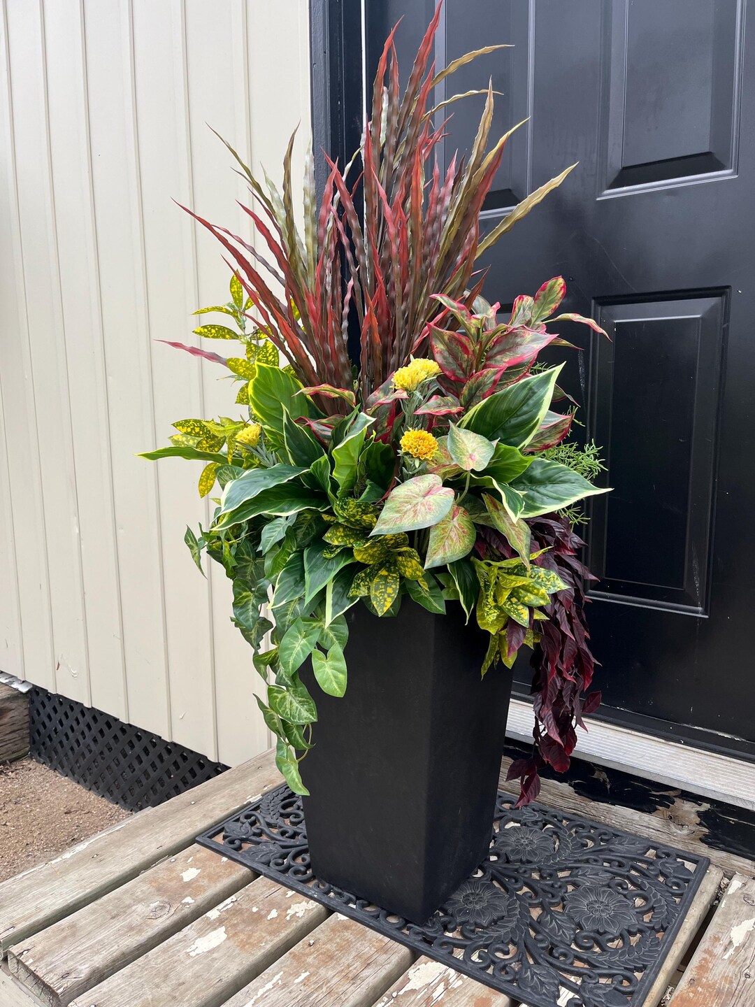 Faux Planter Drop In, Faux Urn Filler , Planters for Porch, Urn Filler ...