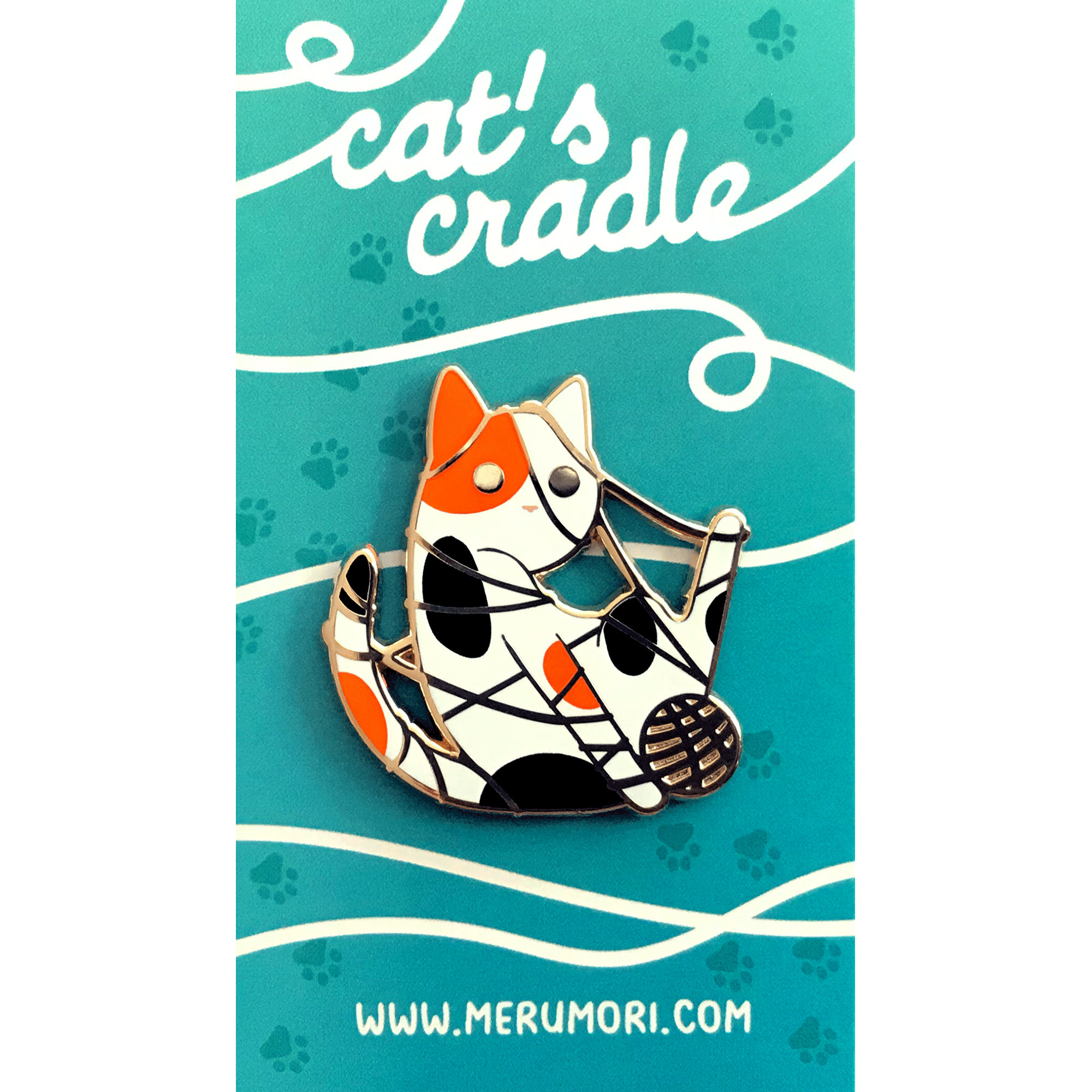 Sitting Calico Cat Enamel Pin - Etsy