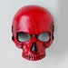 Skull Mask Classic 2 Red - Etsy