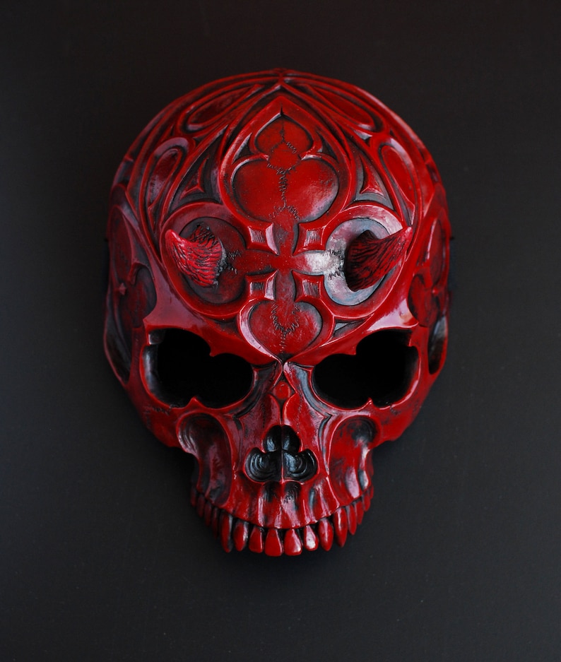 Gothic Mask in Red - Etsy