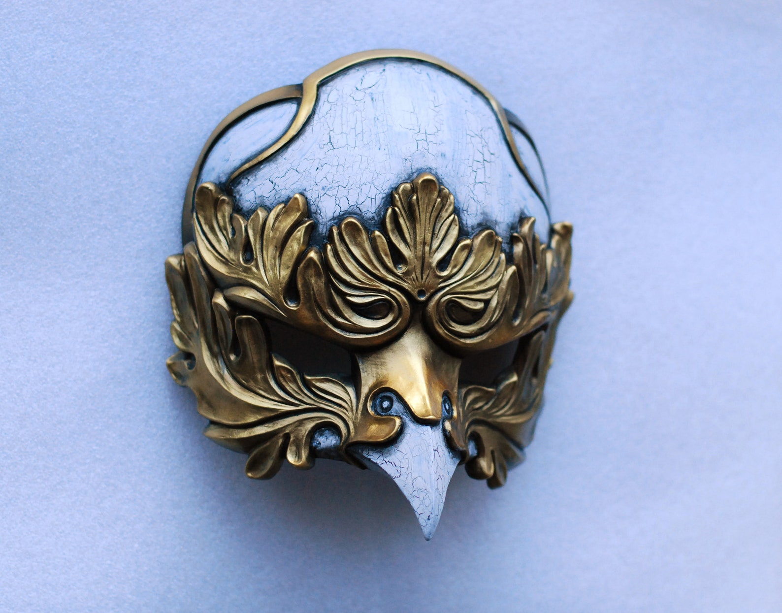 Bird Mask Gold and White - Etsy