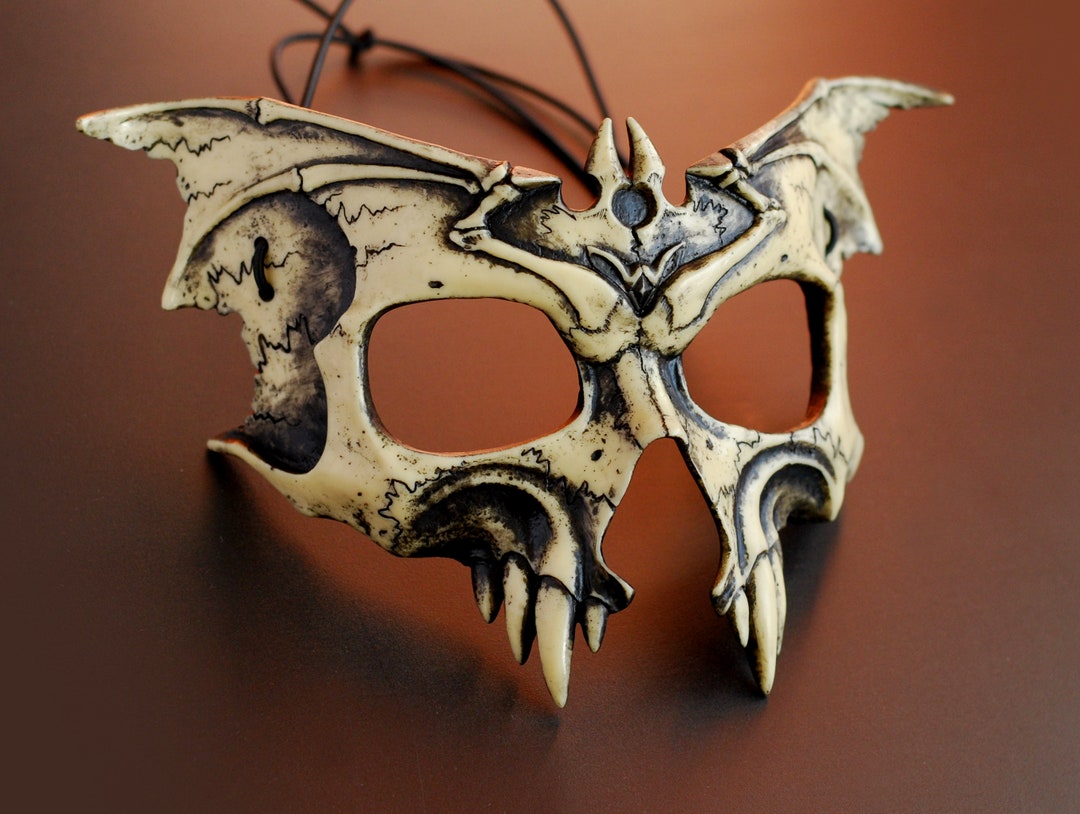 Vampire Bat Mask Ivory - Etsy